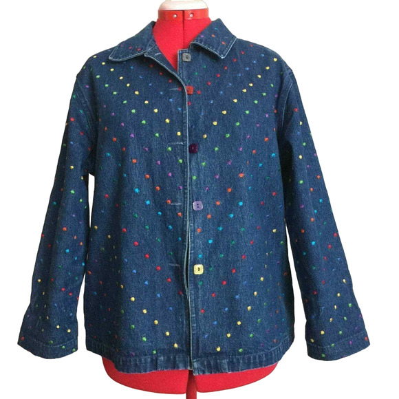 Bedford Fair | Jackets & Coats | Bedford Fair Embroidered Blue Denim ...
